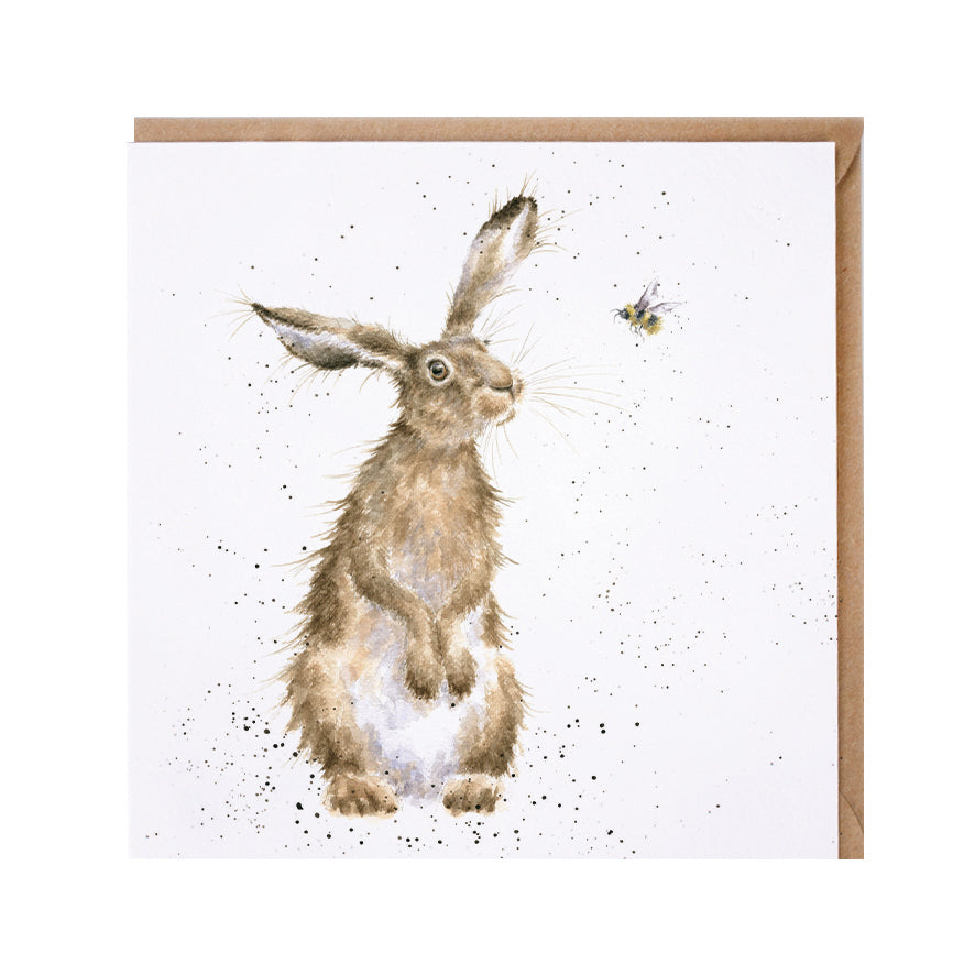 Wrendale Designs card Country Set THE HARE AND THE BEE hare bee ...