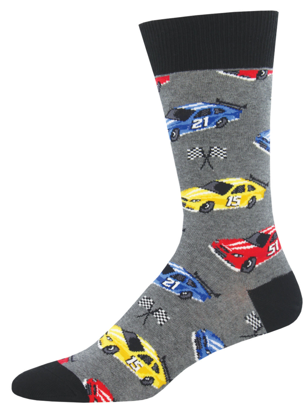 Socksmith Socks Large (men) RACING CARS charcoal – Mulberries & Co